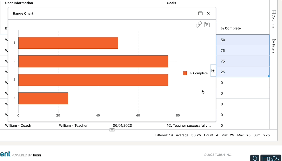How to create visual data for a report in Report Builder – TORSH Talent