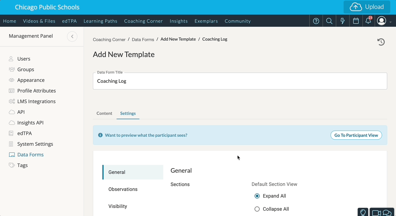 How to view a Data Form Template's authoring version history (Admin ...