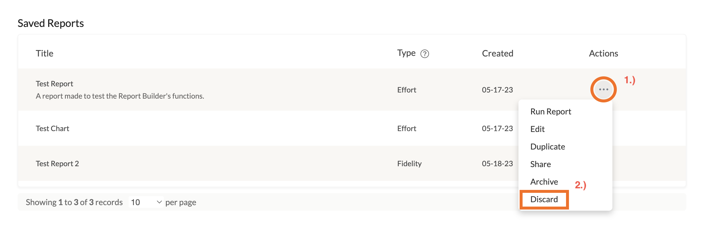 How to archive and delete saved reports in Report Builder – TORSH Talent