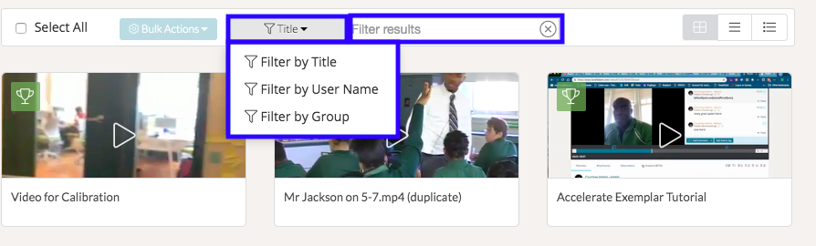 How to filter the videos and files in the Exemplar Library – TORSH Talent