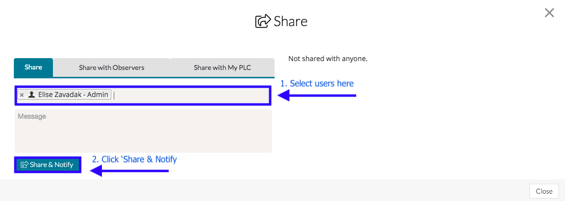 How to share an Observation or Self Assessment – TORSH Talent