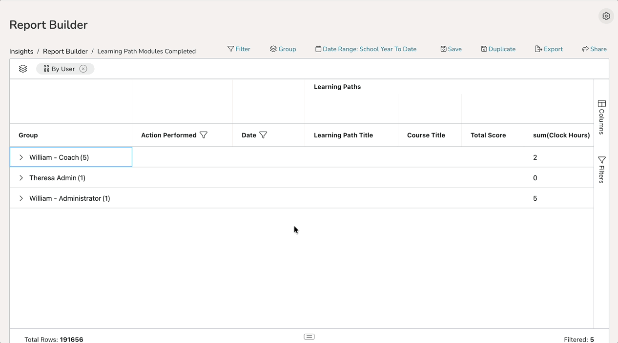 How to run a report of Learning Path completion in Report Builder ...